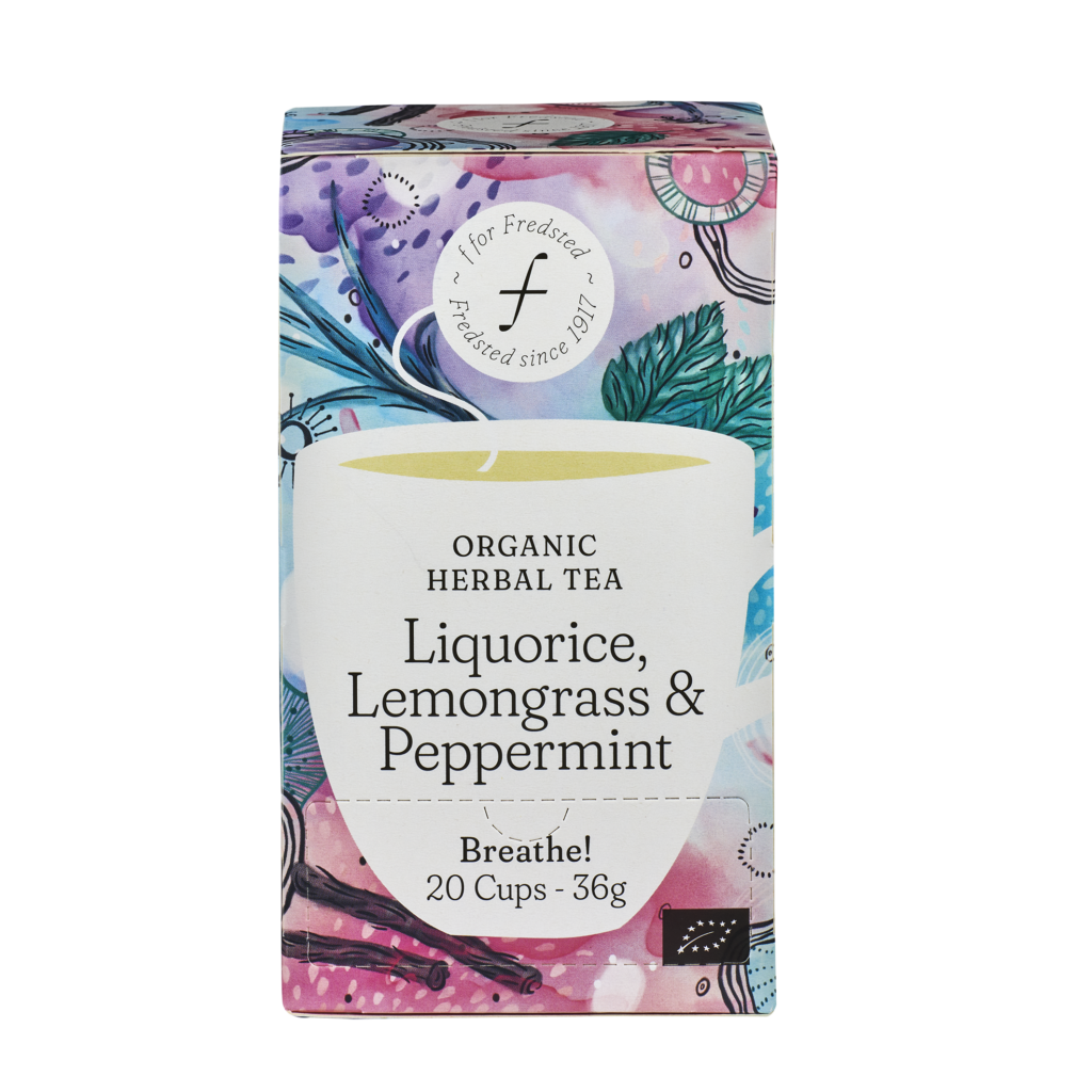 f for Fredsted Breathe! Øko Urtete Liquorice, Lemongrass & Peppermint ...